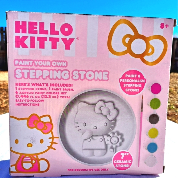 Sanrio | Toys | Sanrio Hello Kitty Paint Your Own Stepping Stone Set ...